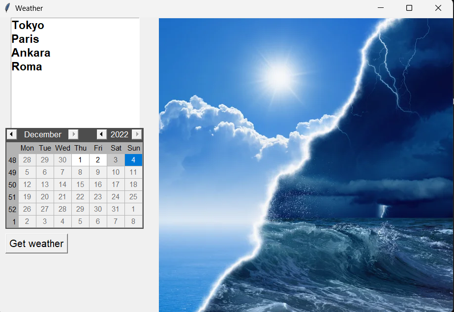 GitHub - ibrahimcpr/get-selected-city-s-weather-by-date-tkinter-python