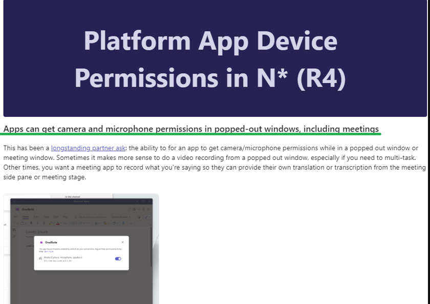 Device permissions for multi-window apps, and the meeting side panel. · Issue #7931 ...