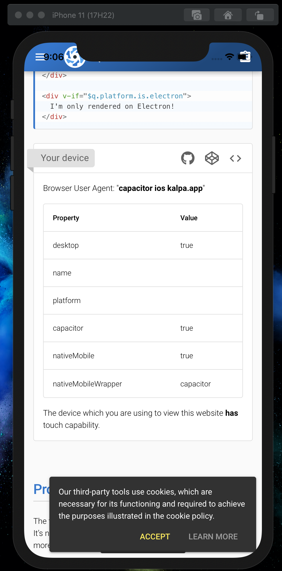 Platform detection on capacitor ios app · Issue #7990 · quasarframework ...