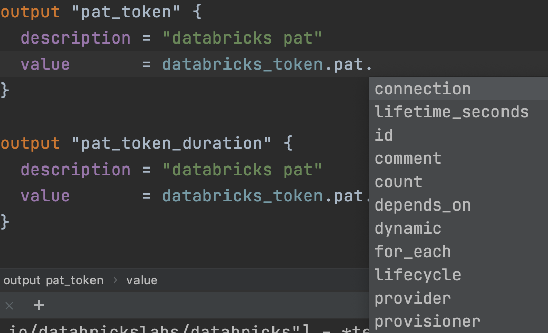 [DOC] Token value is not available in output · Issue #618 · databricks/terraform-provider ...