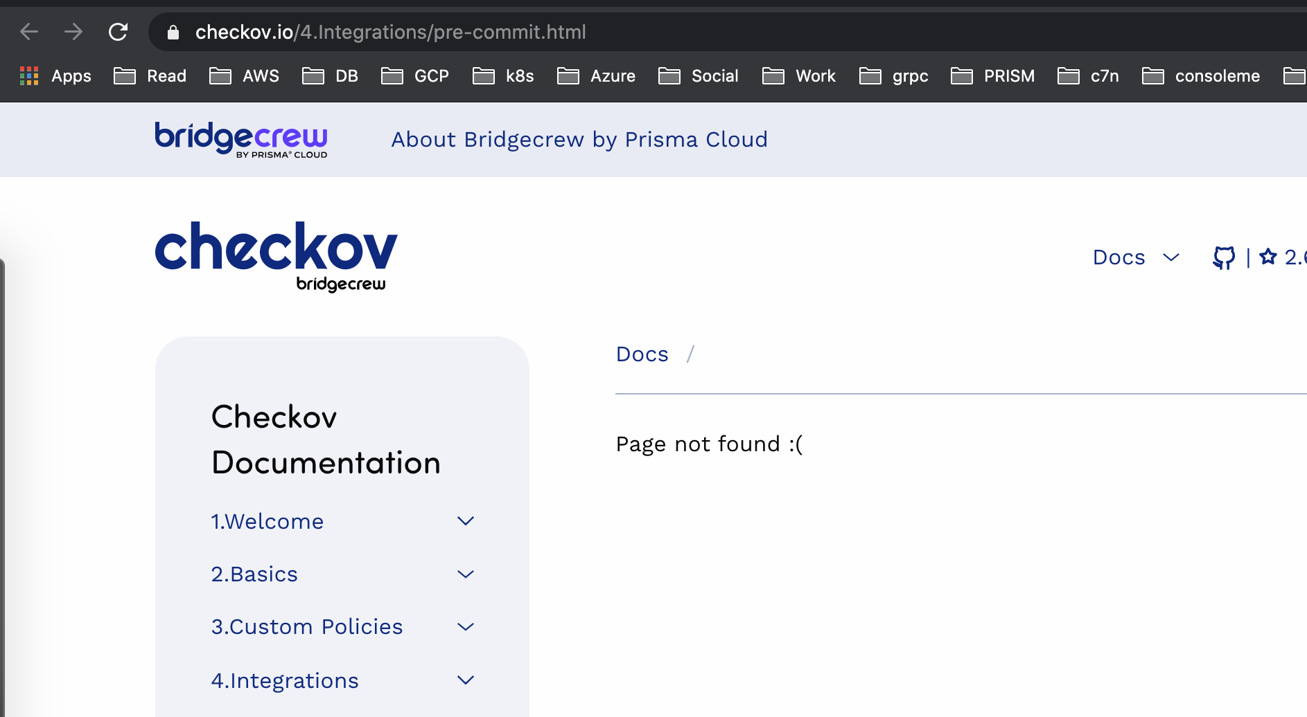 Broken link: https://www.checkov.io/4.Integrations/pre-commit.html · Issue #1167 · bridgecrewio ...