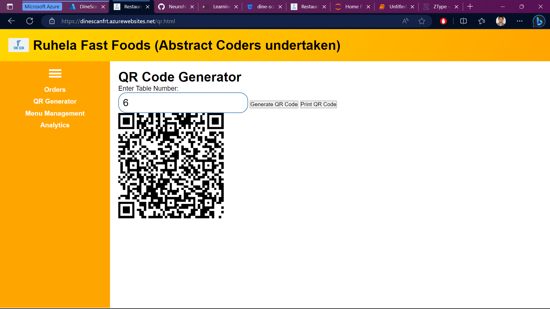 GitHub - NeuroNut/DINE-SCAN-FRT: Web app for automating and digitizing ordering experience in ...