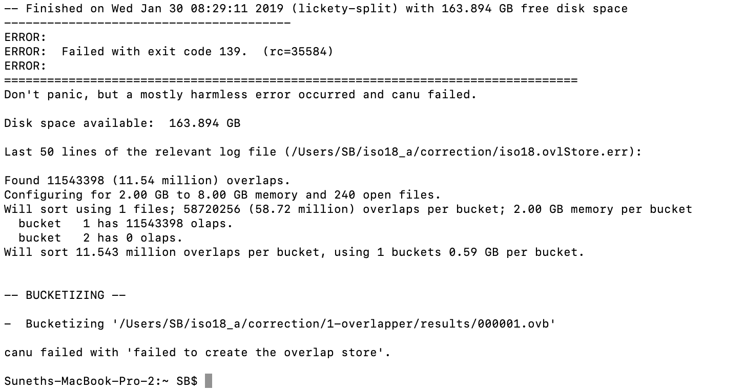 Canu correct command failed · Issue #1224 · marbl/canu · GitHub