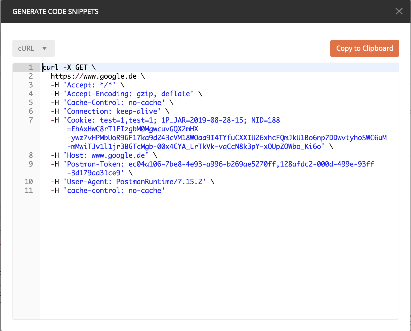 Code Generated For Curl And Is Wrong V750 · Issue 7223 · Postmanlabspostman App
