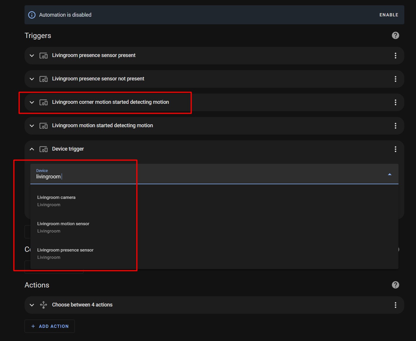 HA ZHA integration bug. When creating automations and selecting DEVICE, no devices are showing ...