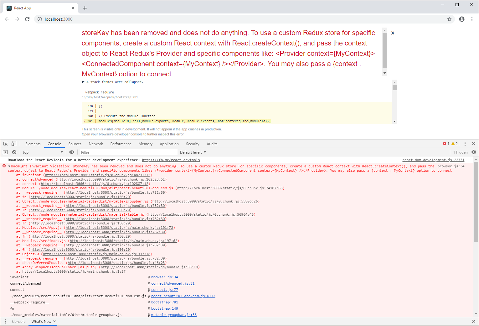 breaking change with react-redux@^6.0.0 / ^7.0.0 · Issue #542 · mbrn ...