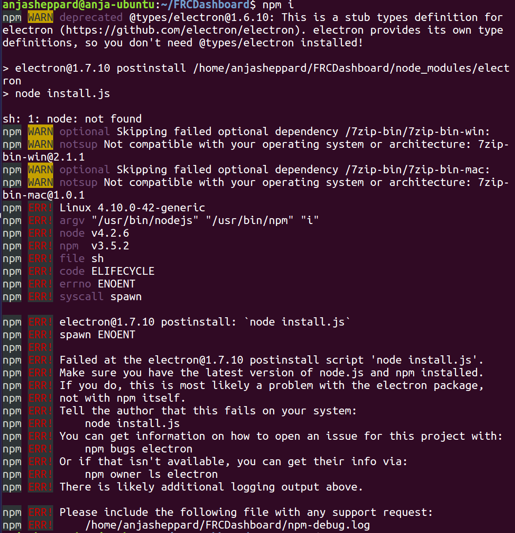 Problem with npm i · Issue #32 · FRCDashboard/FRCDashboard · GitHub