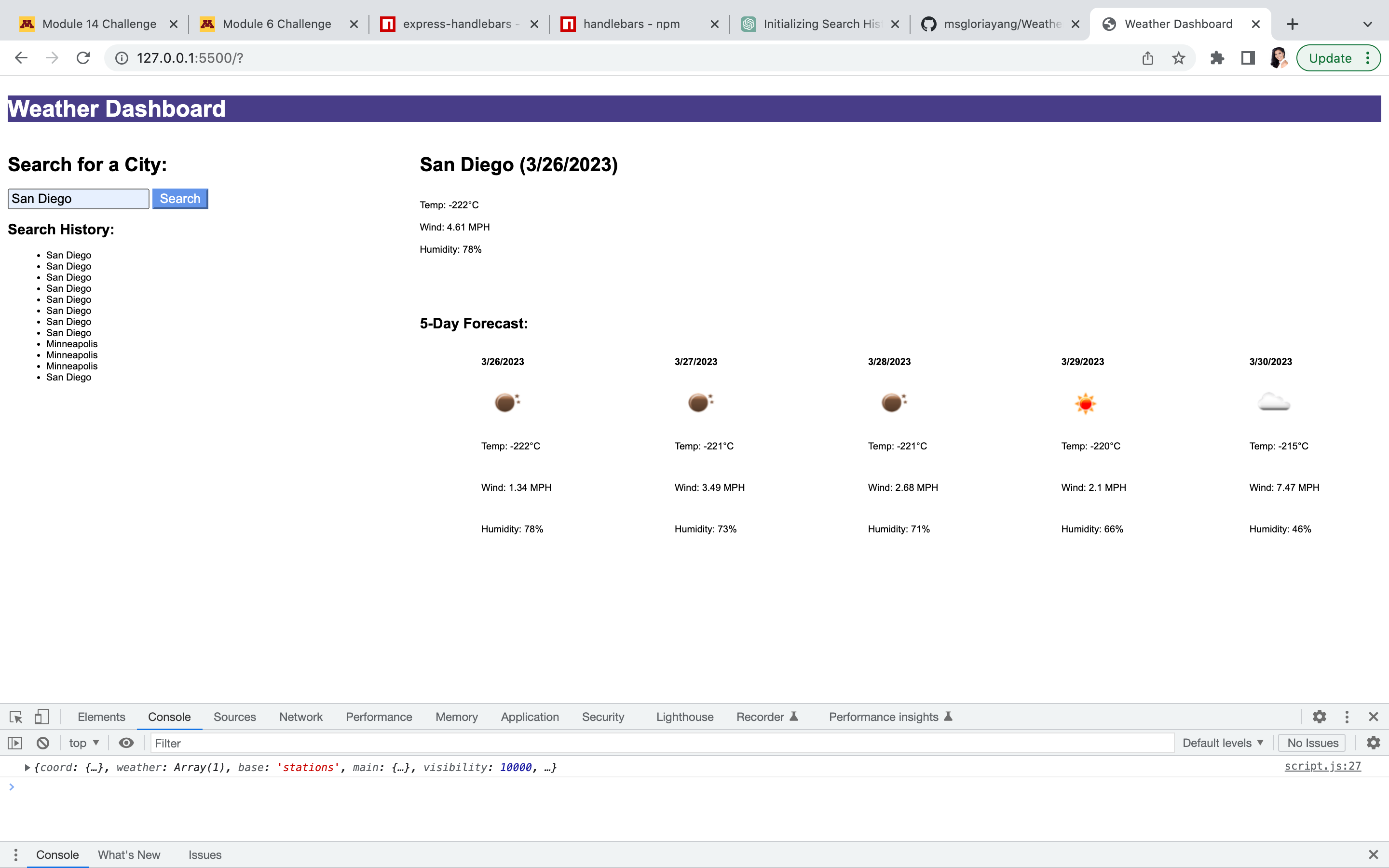 GitHub - msgloriayang/WeatherAPI