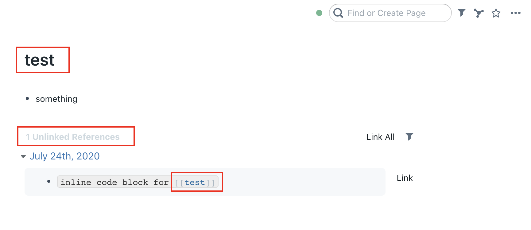 Unlinked References works incorrectly for inline code block · Issue #439 · Roam-Research/issues ...