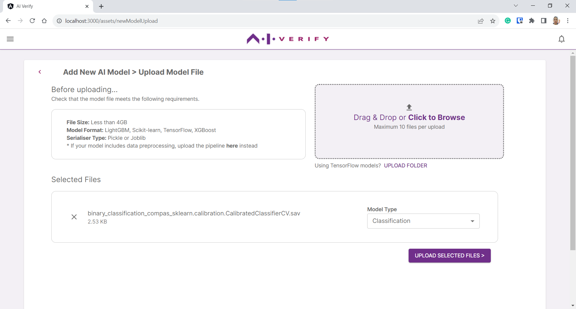 [BUG] Dataset and Model will not be available for upload after deselecting and reselecting the ...