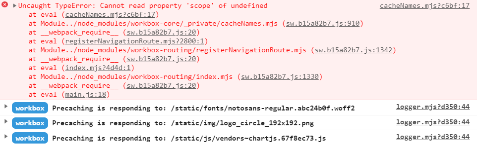 [Question] workbox-sw es import · Issue #1891 · GoogleChrome/workbox · GitHub