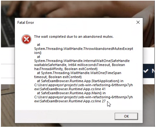Display flickers all the time · SafeExamBrowser seb-win-refactoring ...