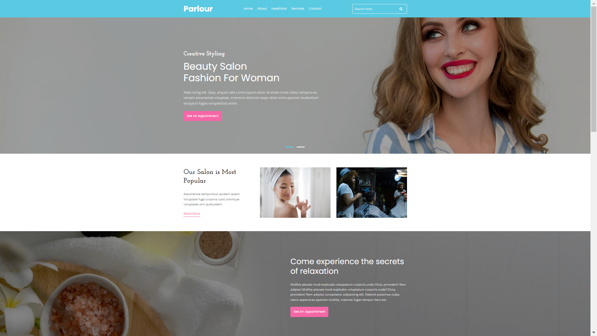 GitHub - Veeraganesh8247/project22: We provided useful information about Beauty salon ...