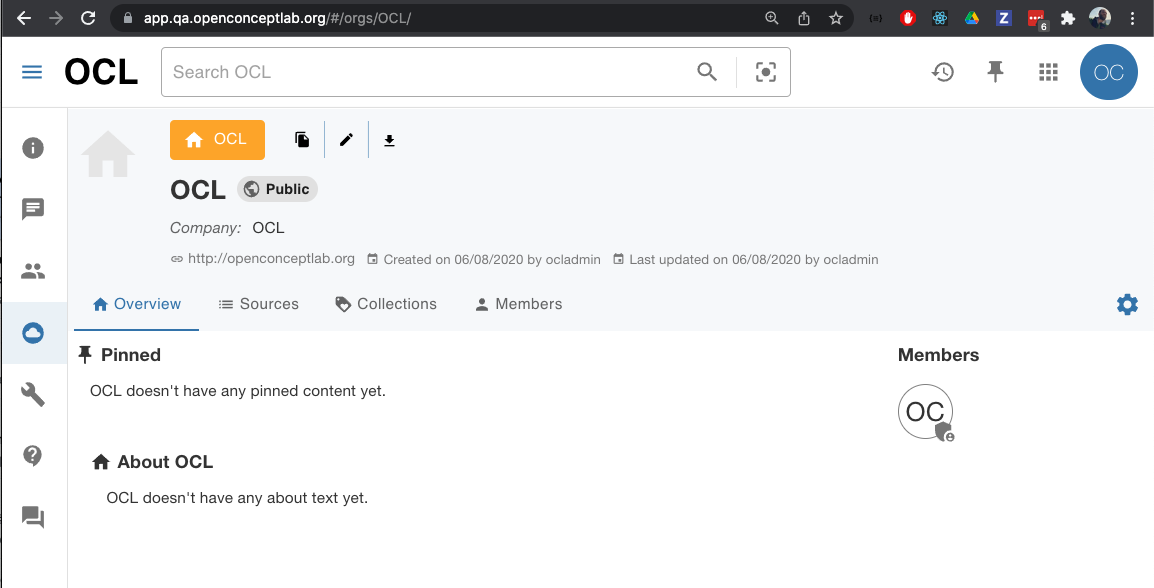 Implement overview tab for orgs · Issue #1133 · OpenConceptLab/ocl_issues · GitHub