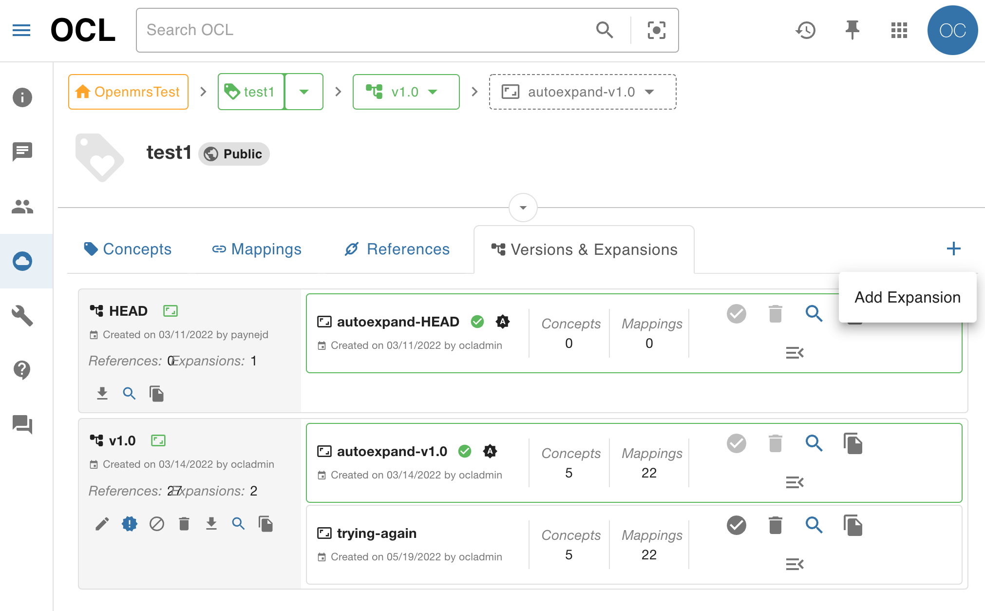 admin user does not have option to create new collection version · Issue #1302 · OpenConceptLab ...