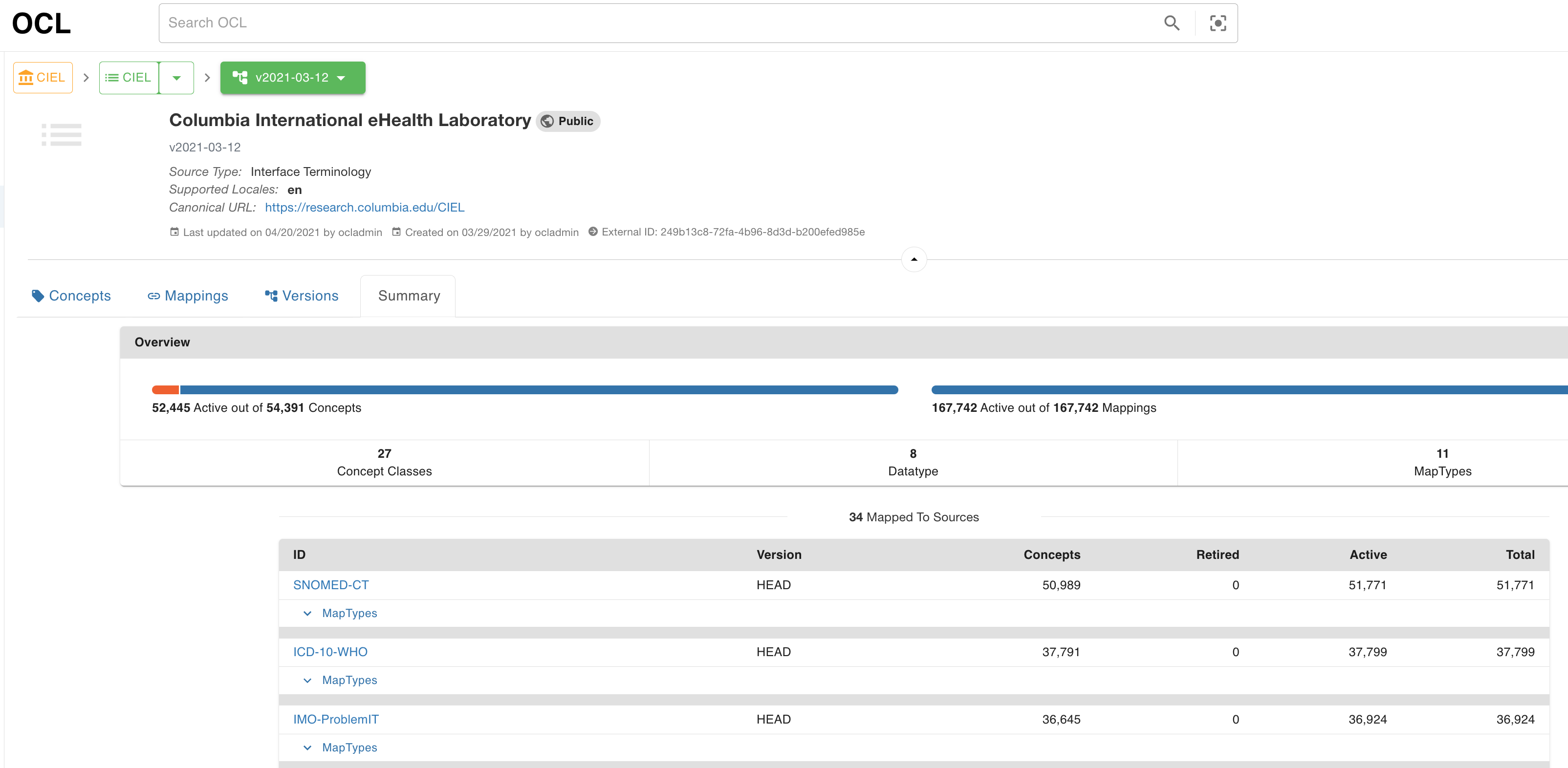 API ability to generate a summary of map sources for a repository · Issue #1467 · OpenConceptLab ...