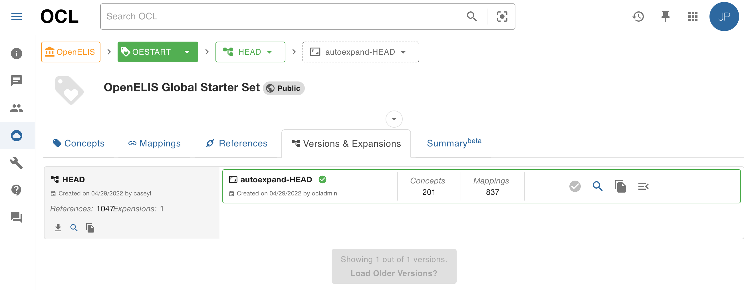 [tb] Collection Versions Tab Pagination · Issue 1579 · Openconceptlab Ocl Issues · Github