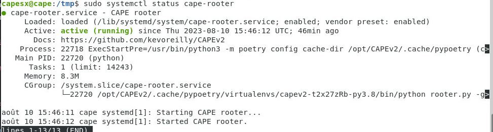 Incorrect permissions, need help with fixing rooter connexion · Issue #1694 · kevoreilly/CAPEv2 ...