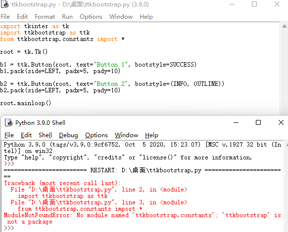 No module named 'ttkbootstrap.constants' · Issue #228 · israel-dryer ...