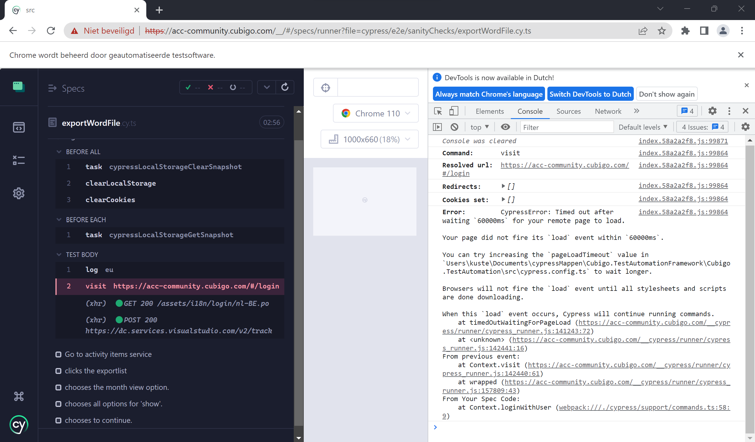 Page Loads For Only One Run · Issue 26065 · Cypress Io Cypress · Github