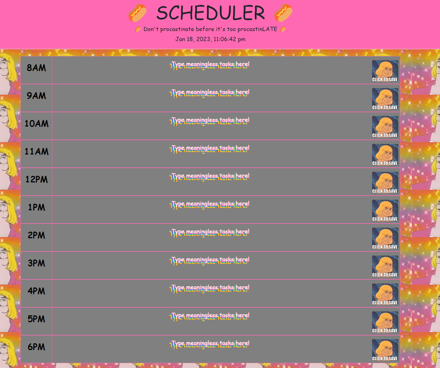 GitHub - DongleJosh/meme-scheduler: gotta stay organized am i rite