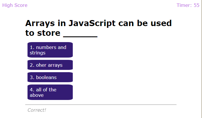 GitHub - CodeByDex/BC-M4-Challenge: AS A coding boot camp student I WANT to take a timed quiz on ...
