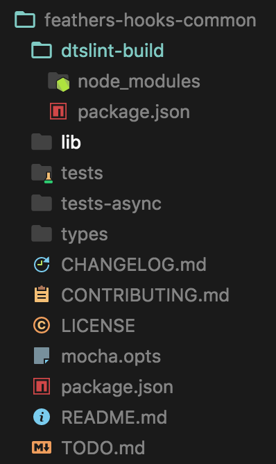 dtslint-build folder in installed package? · Issue #461 · feathersjs-ecosystem/feathers-hooks ...