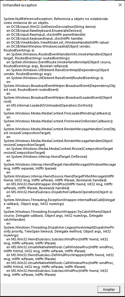 DCSB Unhandled Exception · Issue #142 · Kalejin/DCSB · GitHub