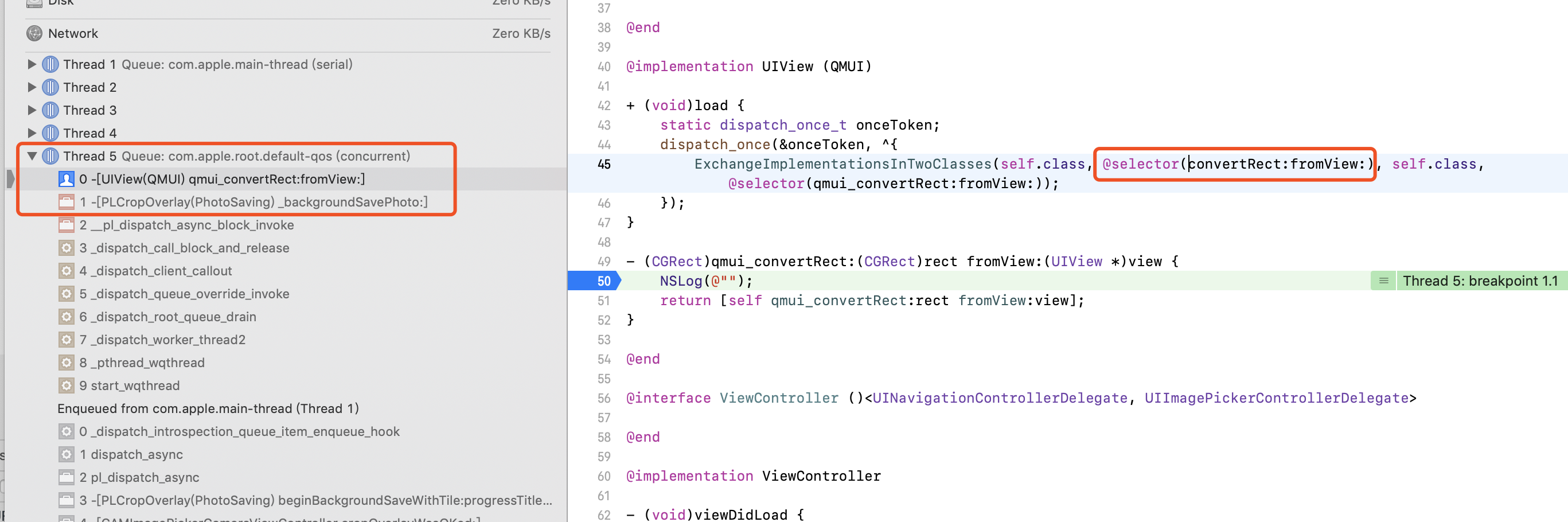 系统的 UIImagePickerController 在 allowsEditing = YES 时会在子线程调用 UI 代码导致界面卡顿 · Issue #611 · Tencent ...