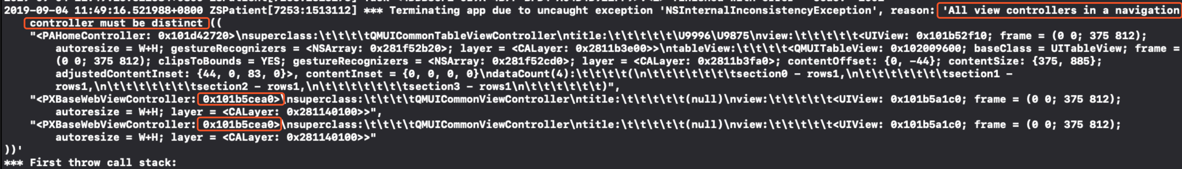 调用 [self.navigationController setViewControllers:viewControllers animated:animated] 闪退 · Issue ...