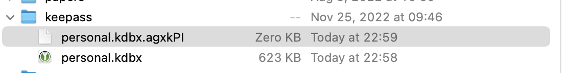 Can not create correct kbdx file in cloud storage · Issue #8846 · keepassxreboot/keepassxc · GitHub