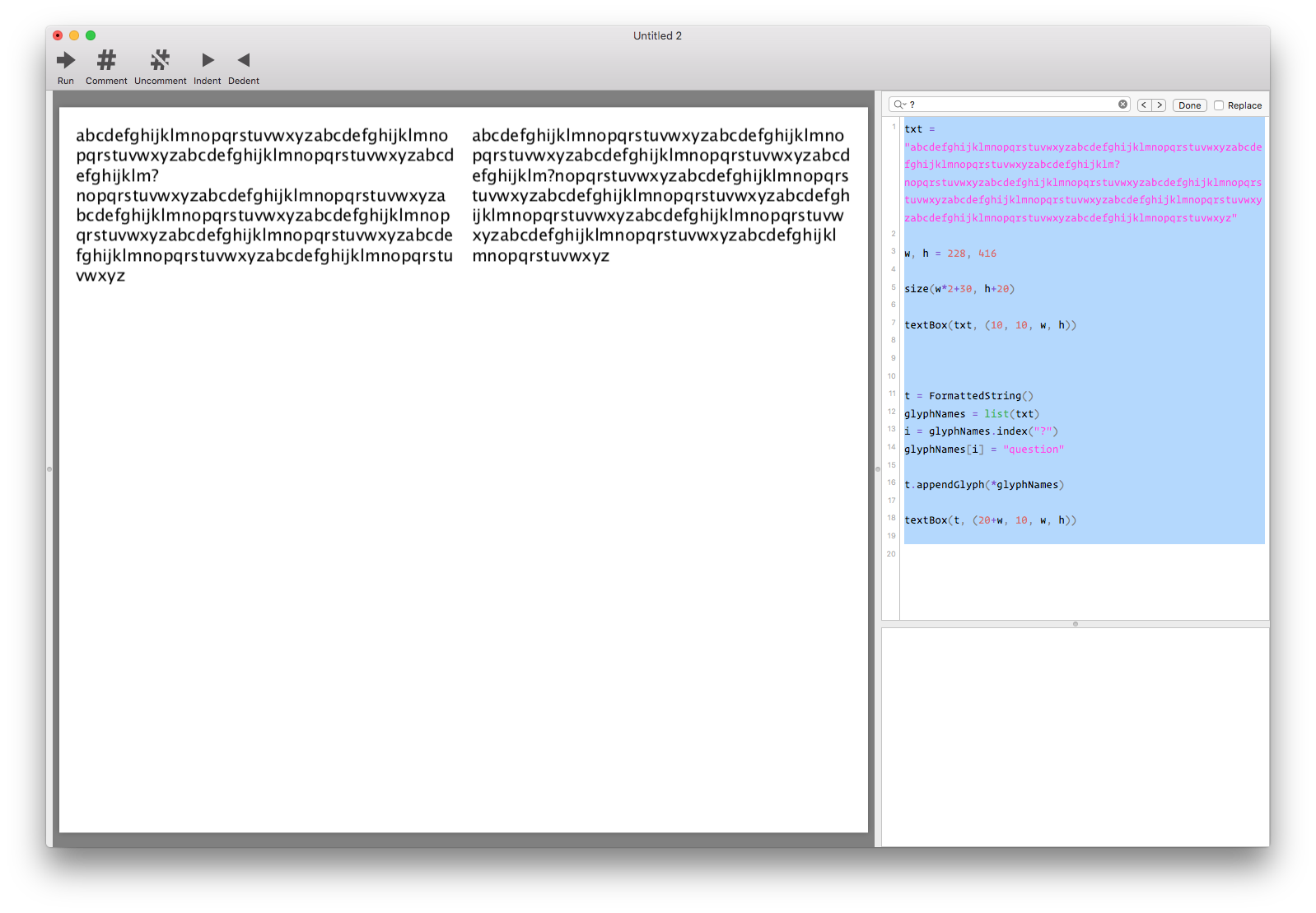 Some characters (presumably) throw off string width calculation · Issue #292 · typemytype ...