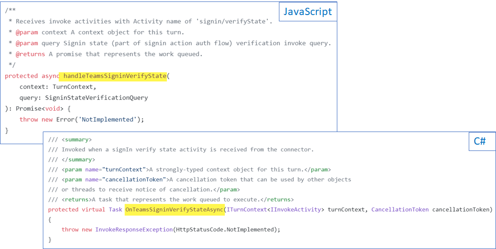[BotBuilder] TeamsActivityHandler class does not match C# counterpart · Issue #3088 · microsoft ...