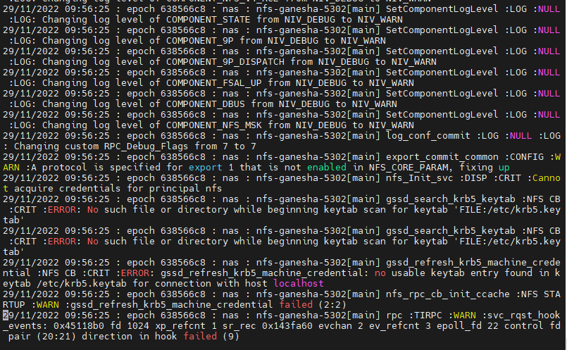 It seems that the nfs ganesh service cannot be started · Issue #883 · nfs-ganesha/nfs-ganesha ...