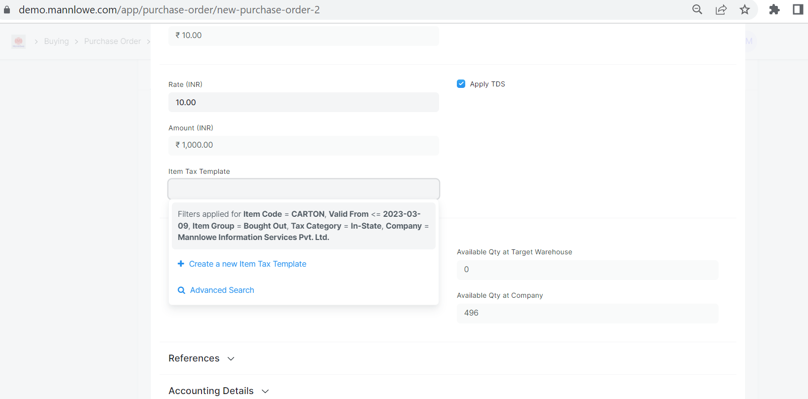 Item Tax Template not working when set Tax Category in Supplier & Customer Tax details and ...