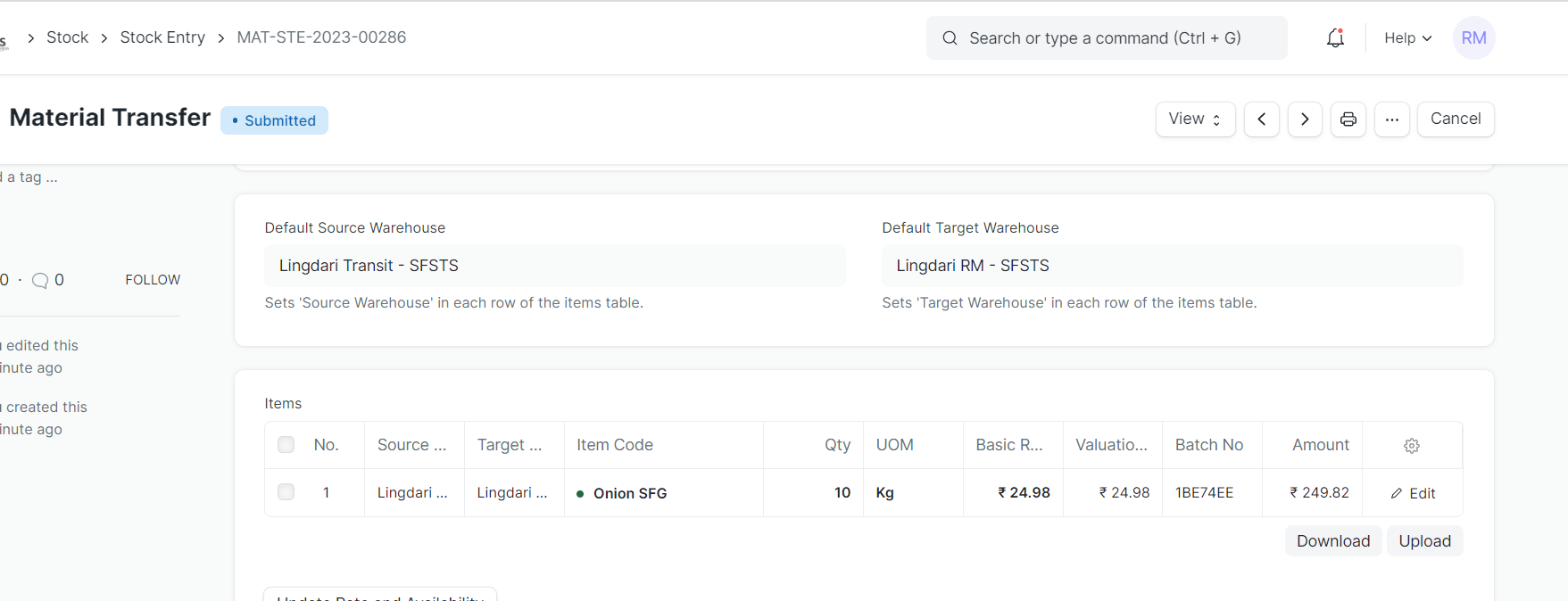 Inventory Valuation Issue in warehouse to warehouse material transfer · Issue #35423 · frappe ...