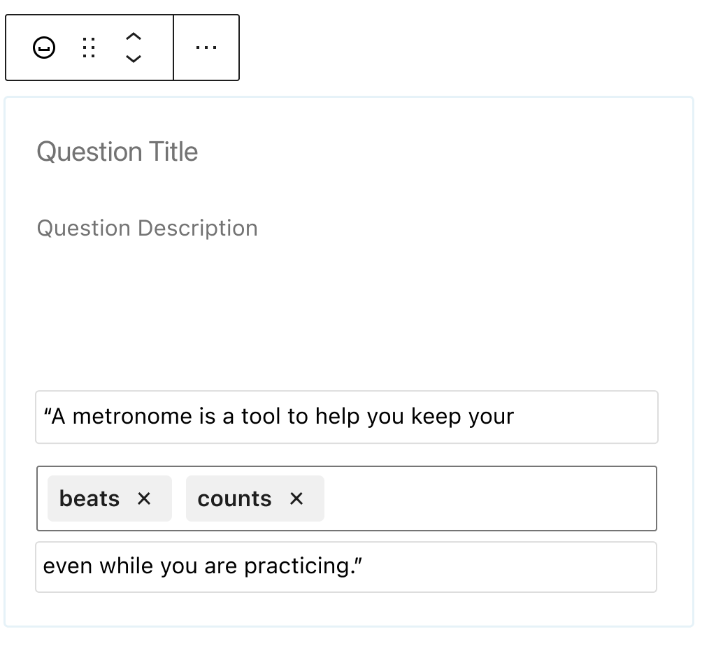 Add Gap Fill type to Question block · Issue #3768 · Automattic/sensei · GitHub