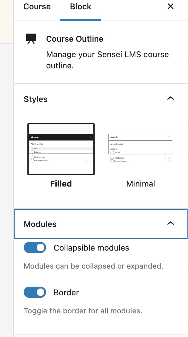 Enable collapsing modules by default in the Course Outline block · Issue #4664 · Automattic ...