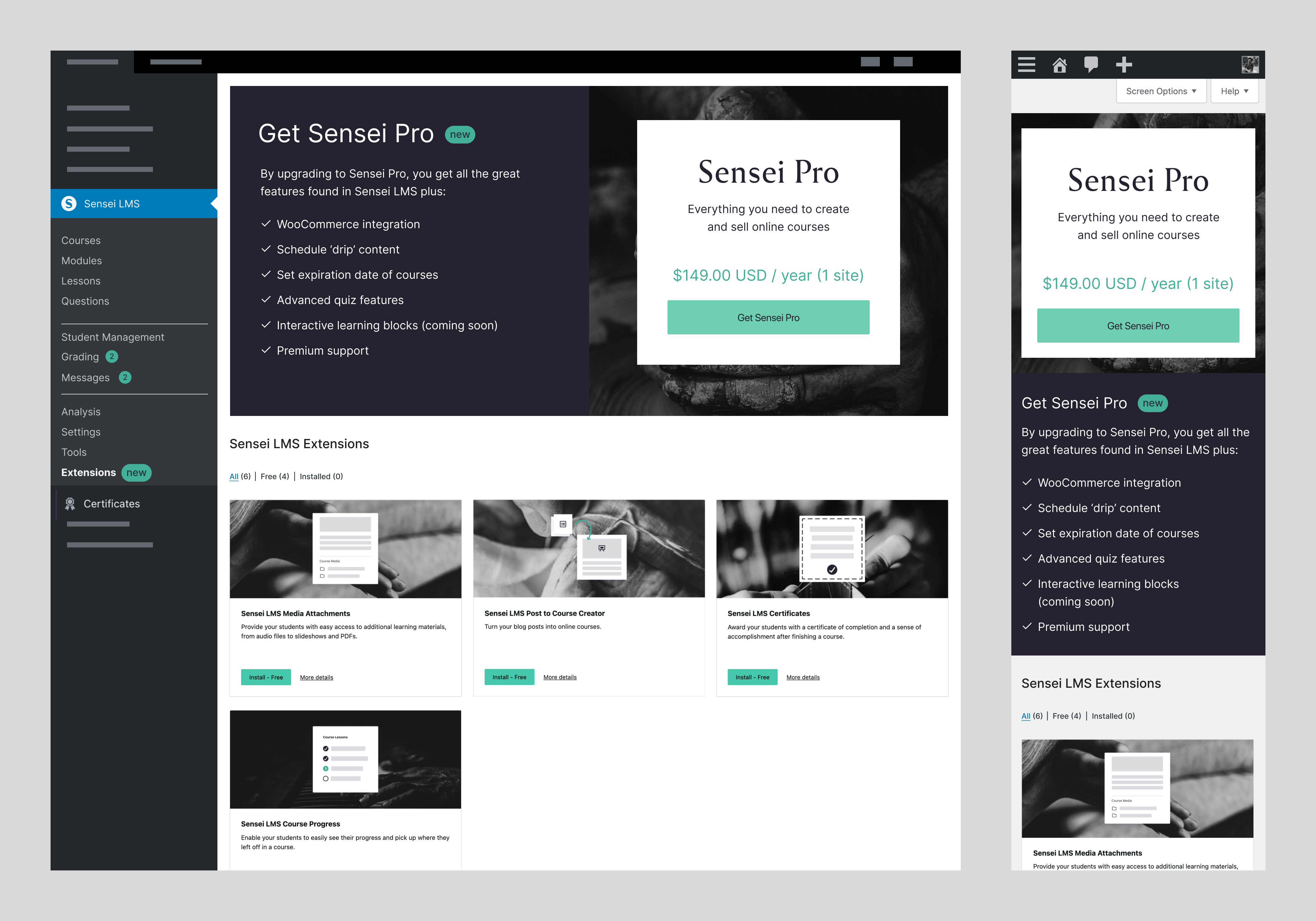 Add upgrade header to Extensions page · Issue #4753 · Automattic/sensei · GitHub