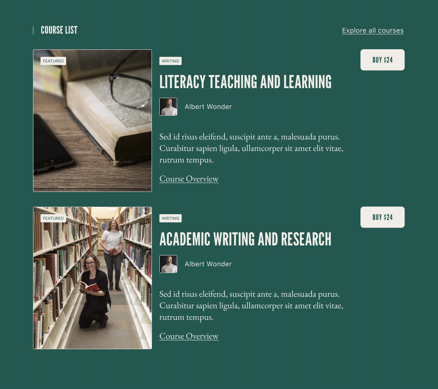 Add Course List pattern · Issue #6050 · Automattic/sensei · GitHub