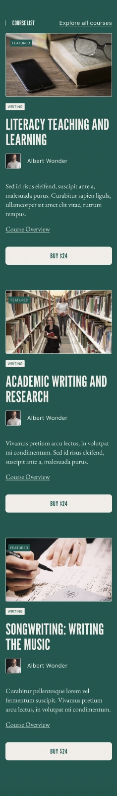 Add Course List pattern · Issue #6050 · Automattic/sensei · GitHub