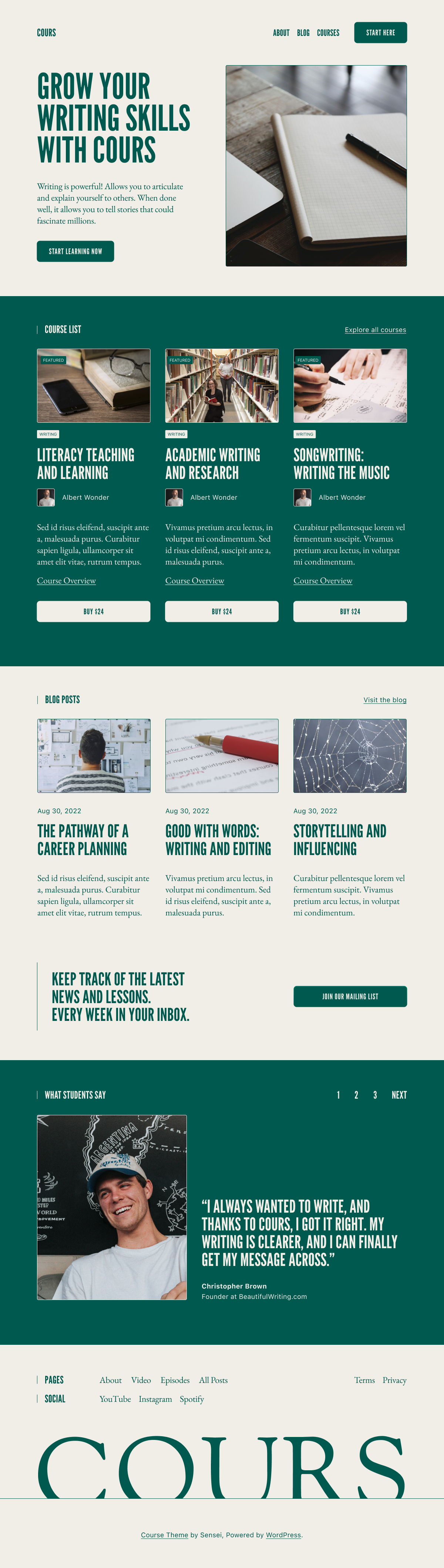 Create "Landing Page with Image" block pattern · Issue #6190 · Automattic/sensei · GitHub