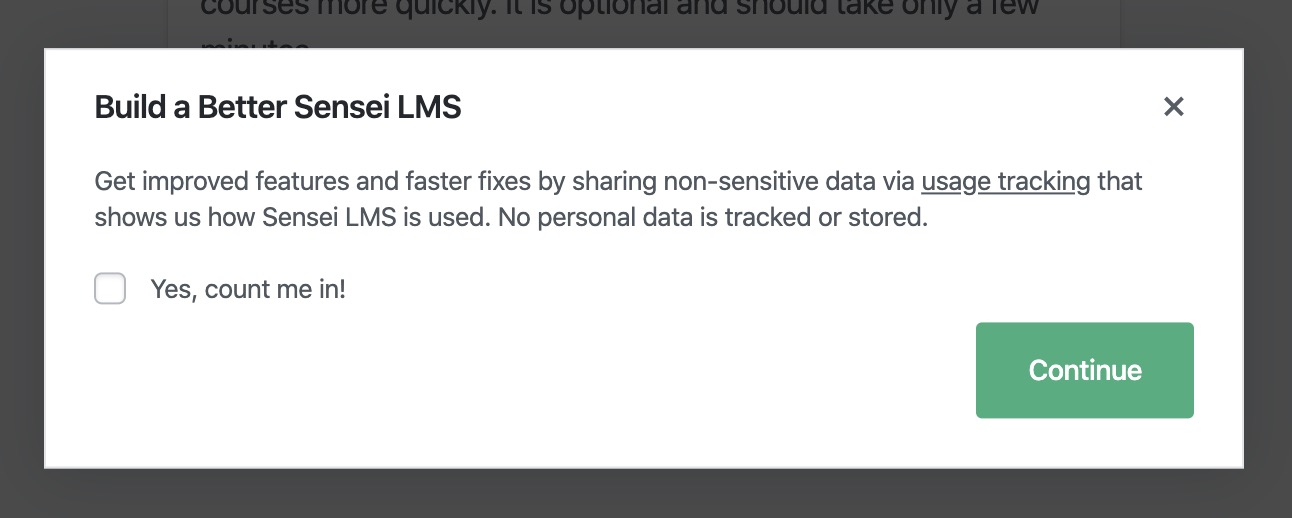 Add onboarding wizard Welcome step · Issue #3037 · Automattic/sensei · GitHub