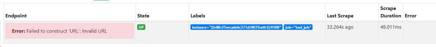 Targets UI page fails to render IPv6 link-local addresses with a Zone ID specified · Issue #9760 ...