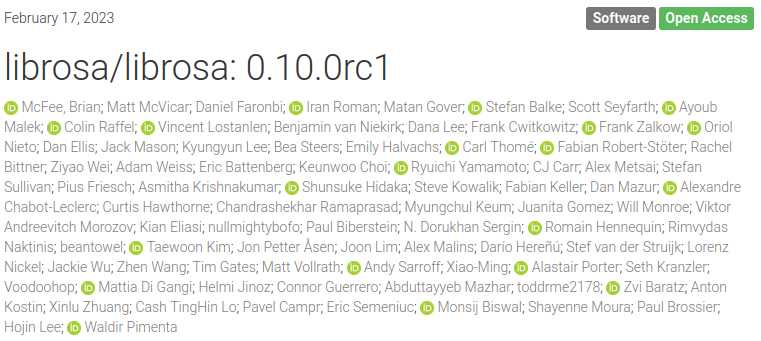 Zenodo author list · Issue #1659 · librosa/librosa · GitHub