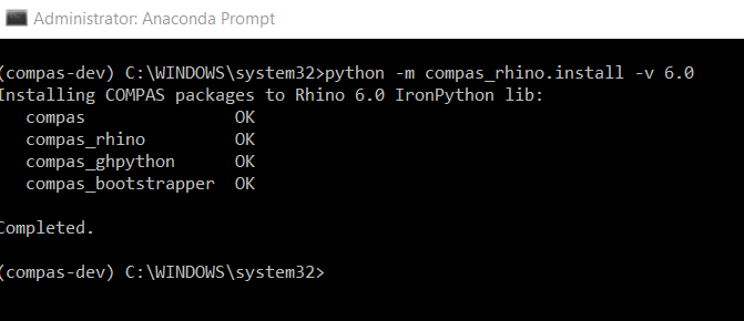 [compas_rhino] import compas error in Rhino under non-admin Windows ...