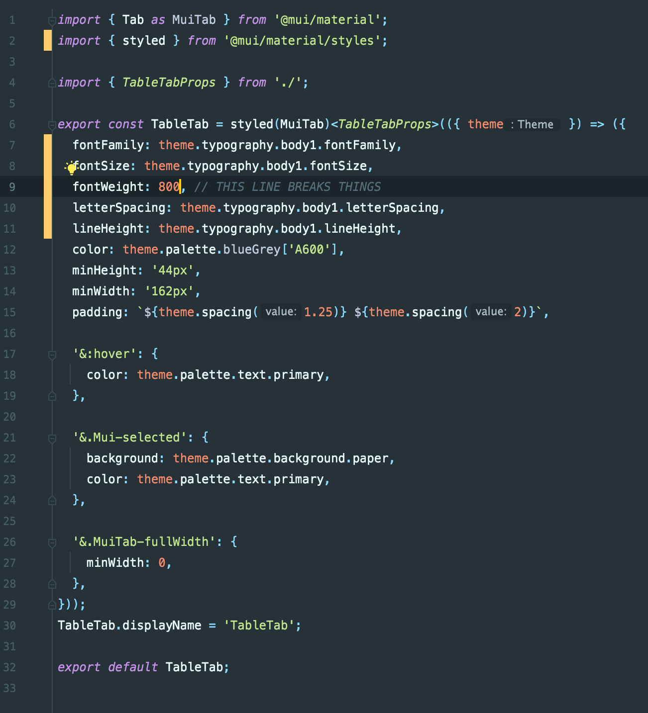 Ts No Overload Matches This Call When Attempting To Use `fontweight` From Themetypography
