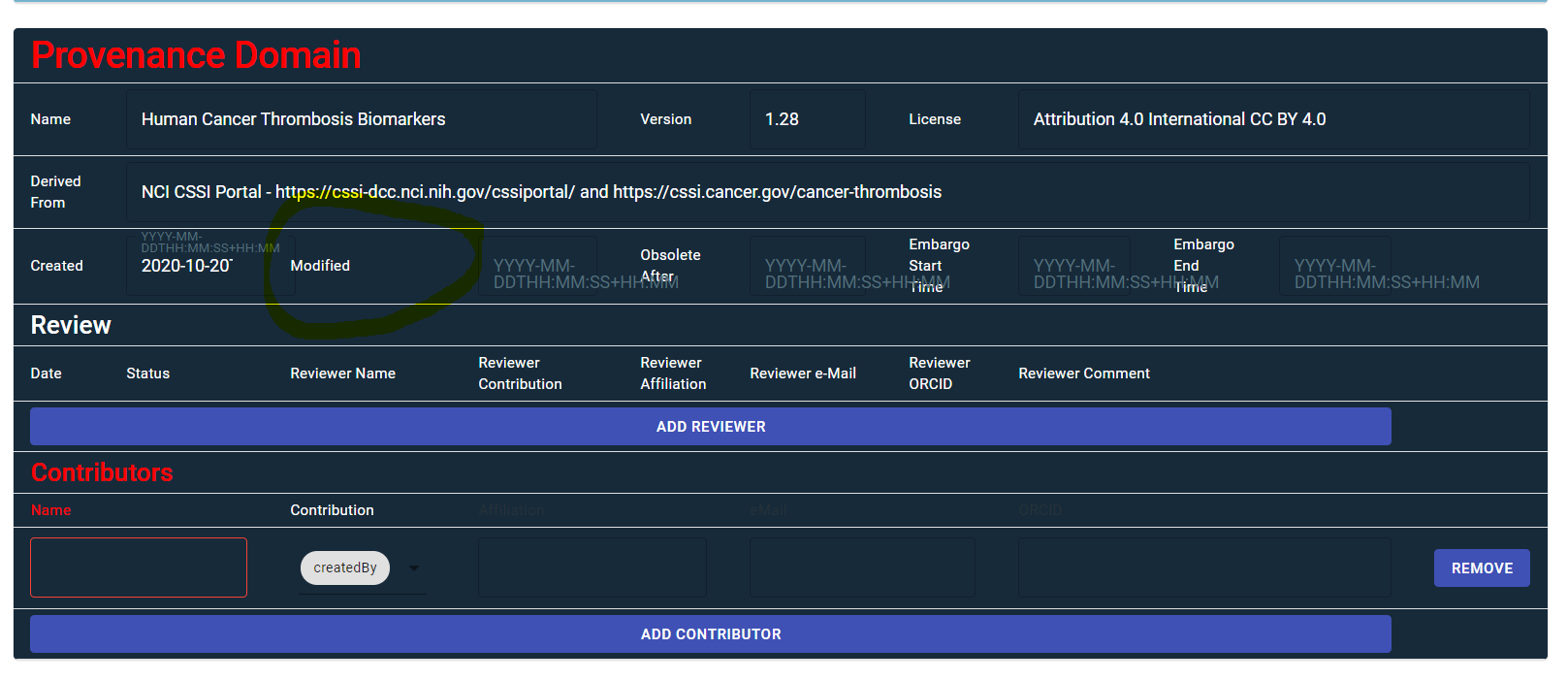 Provenance Domain/modified - not able to type a modified date · Issue #20 · biocompute-objects ...