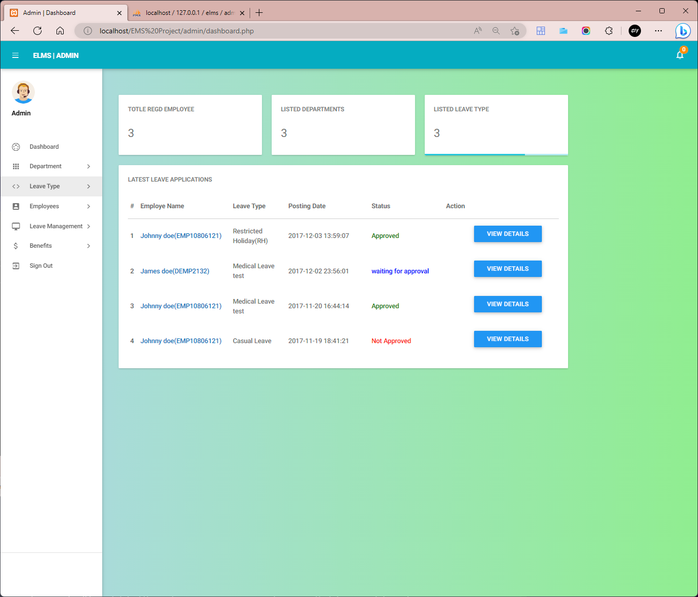 GitHub - SohamKore/Employee-Management-System: This project Allows you ...