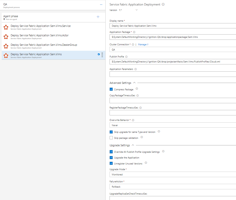 Error Deploying With Deploy Service Fabric Application Task Using Update Service Fabric App 3513